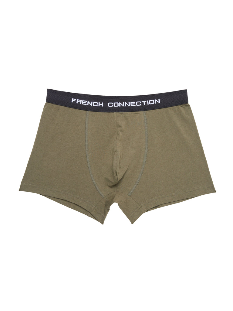 3 Pack French Connection Boxers White/Olive Green/Black | French ...
