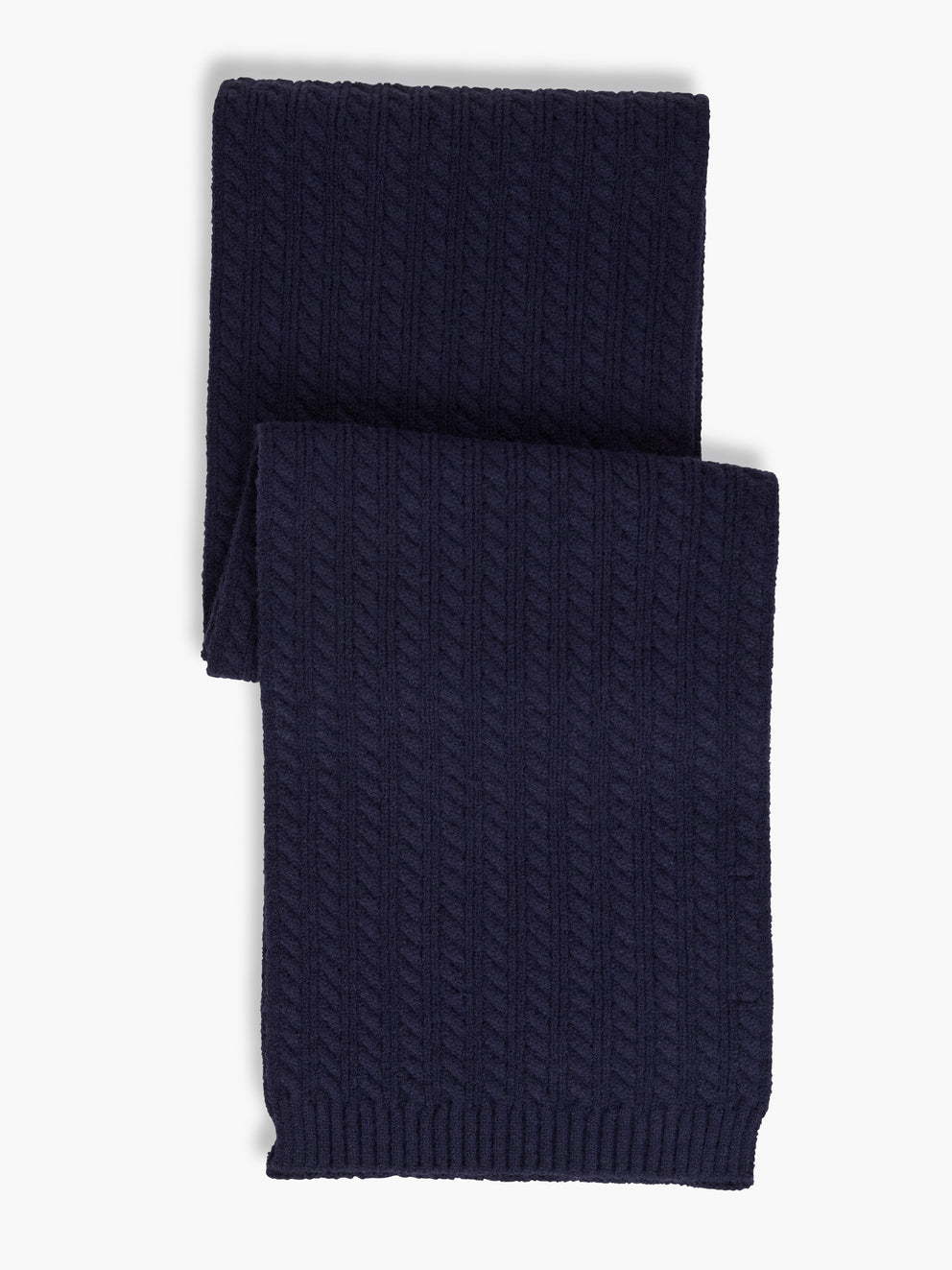 Cable Knit Scarf Navy Blue | French Connection UK
