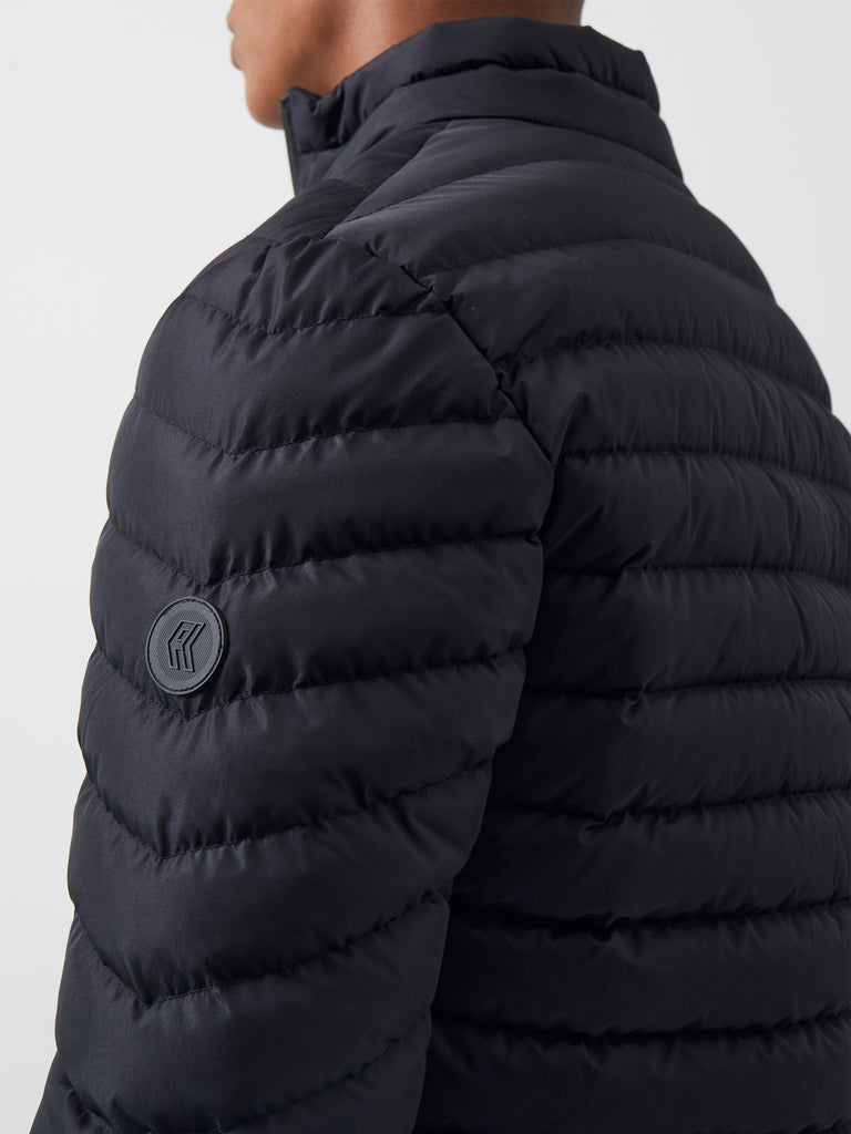 Row Funnel Neck Puffer Jacket Black | French Connection UK