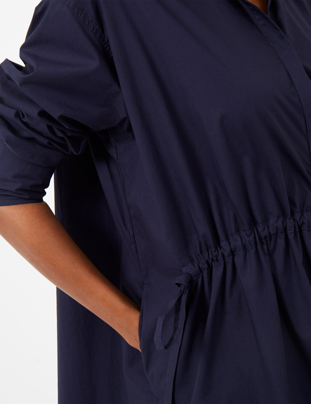 Rhodes Poplin Shirt Dress Marine | French Connection UK