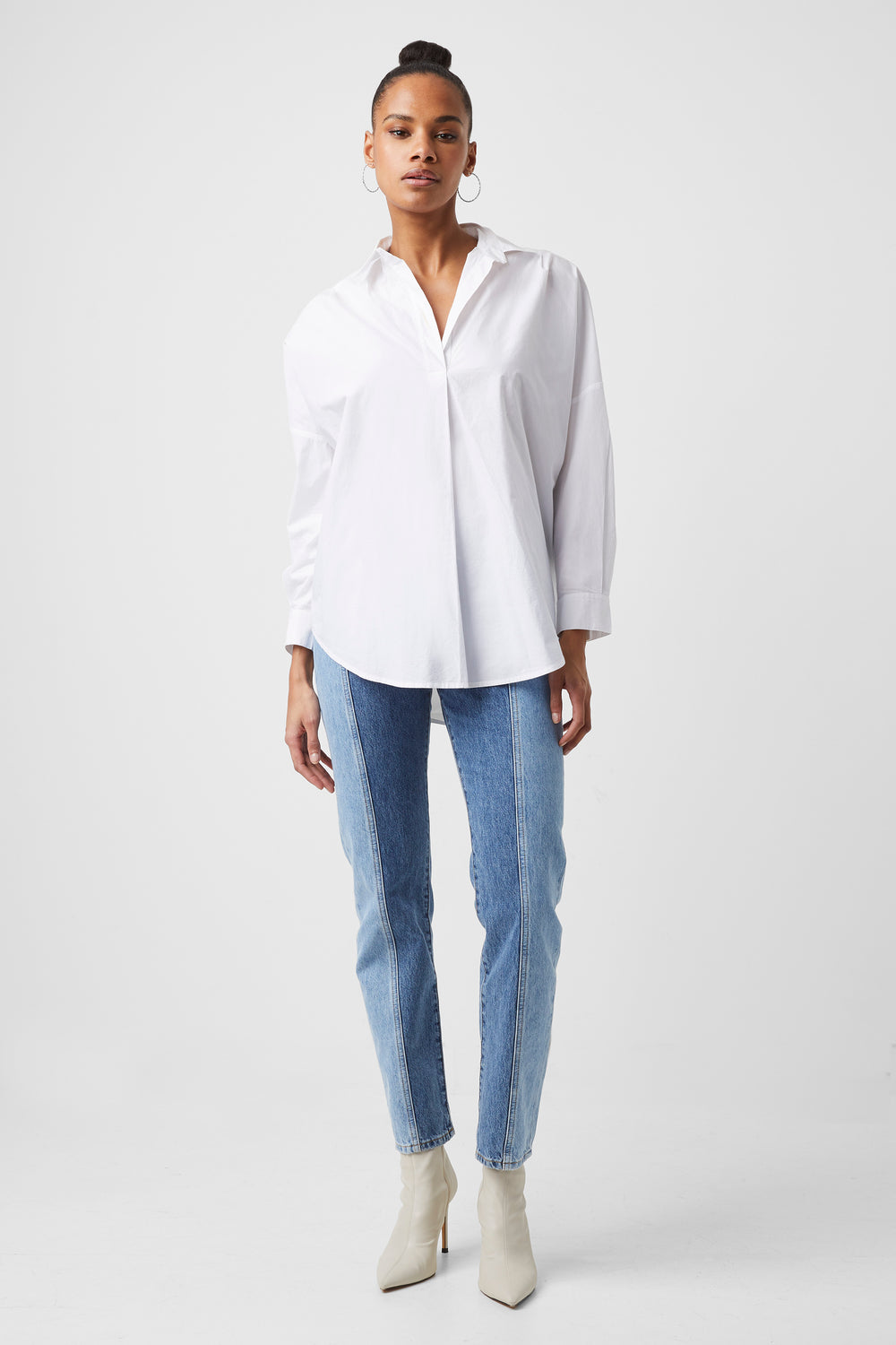 Rhodes Poplin Popover Shirt | French Connection UK