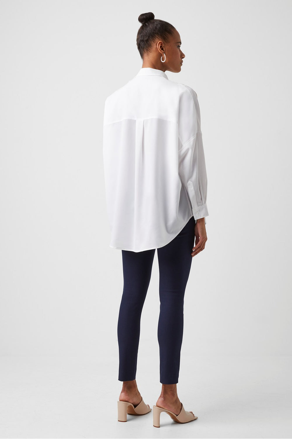 Rhodes Recycled Crepe Popover Winter White | French Connection UK