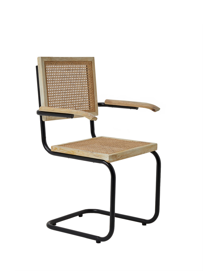 Rattan Office Desk Chair Natural Wood | French Connection UK