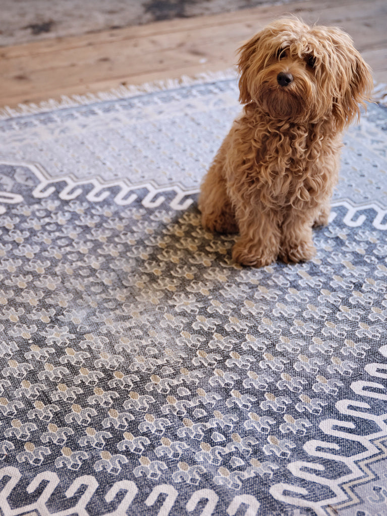 Extra Large Poppy Rug Blue Navy | French Connection UK