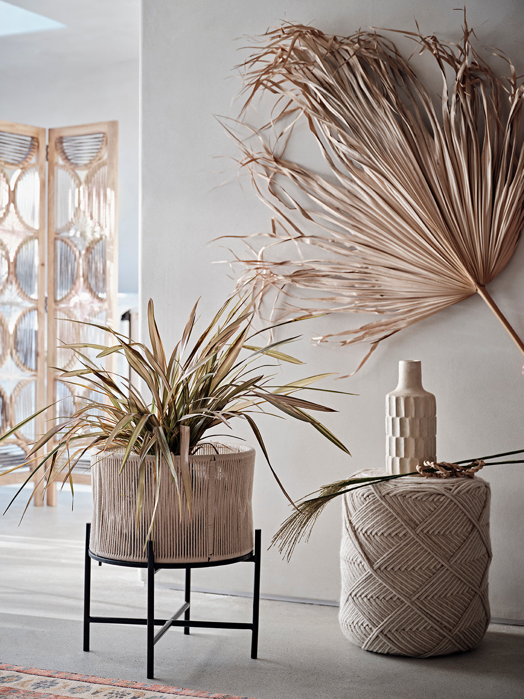 Large Mykonos Macrame Planter Natural | French Connection UK