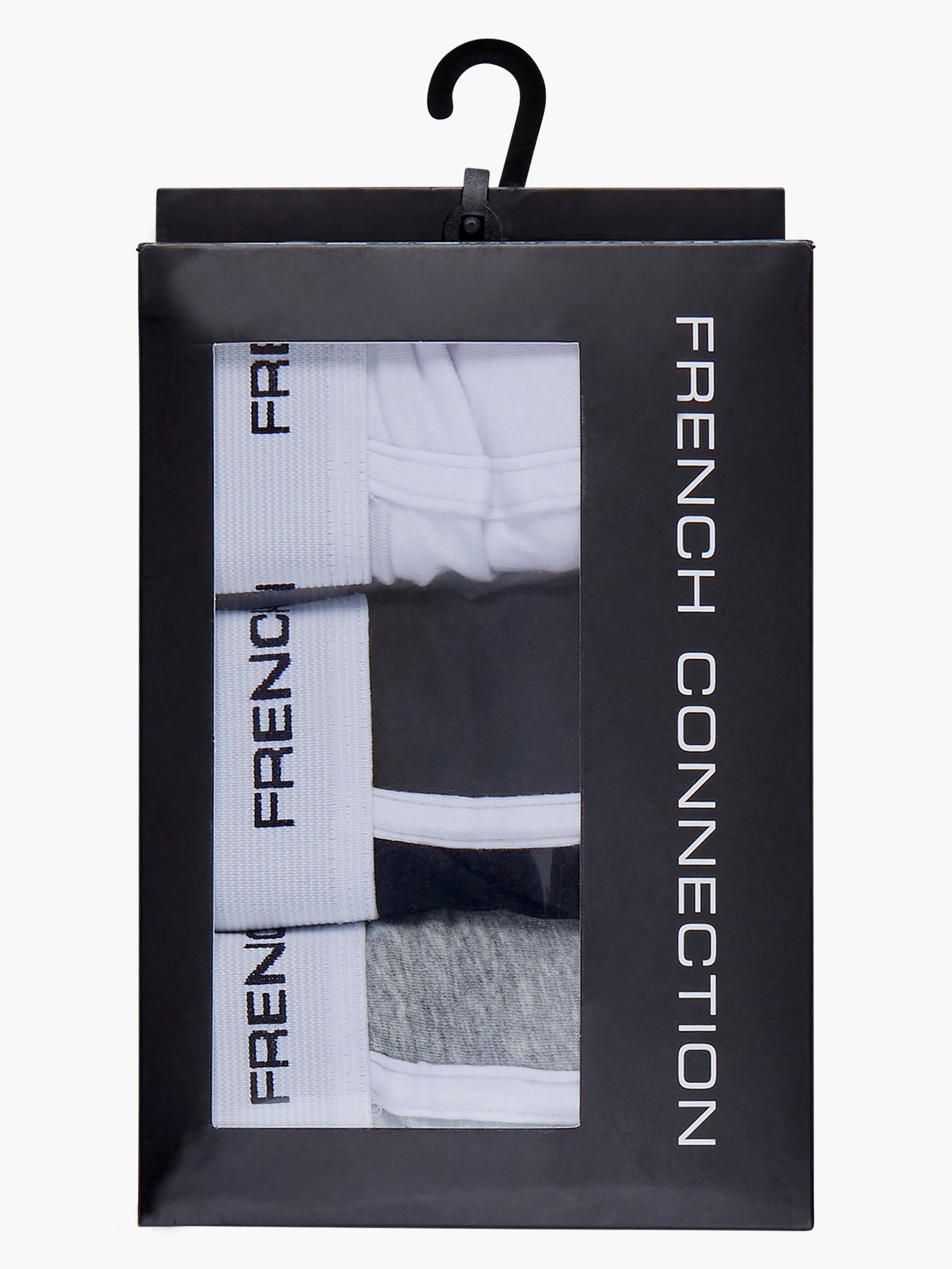 3 Pack Fc Boxer Light Grey/Black/White | French Connection UK