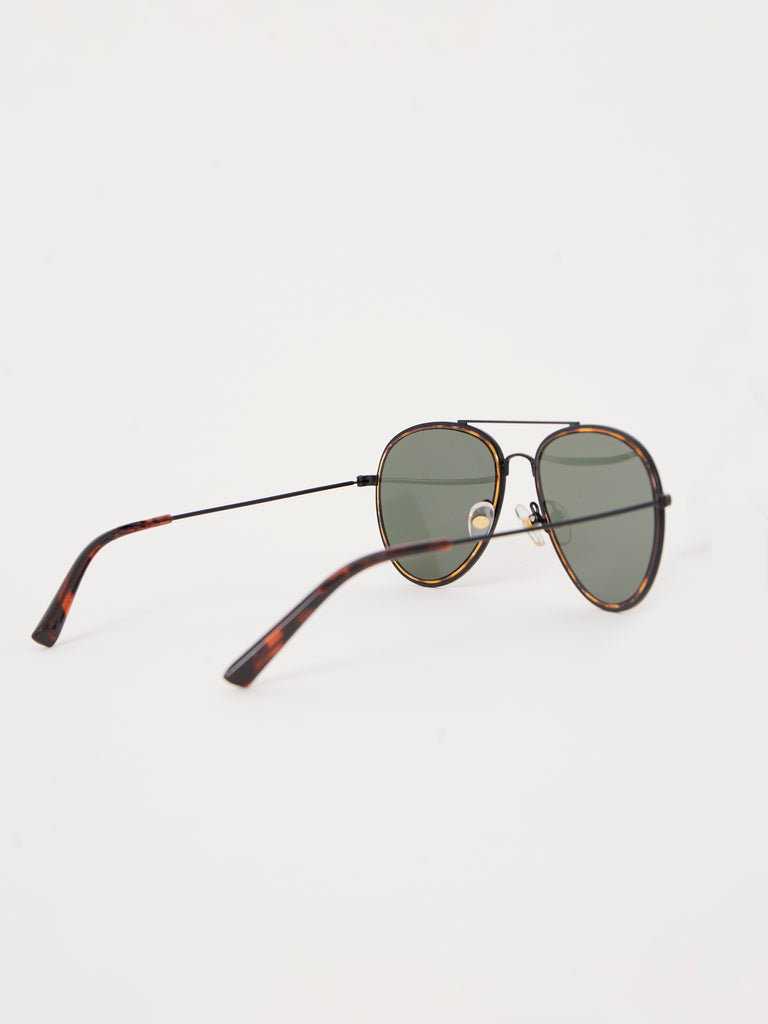 Metal D-Frame Rim Detailed Sunglasses Tort | French Connection UK